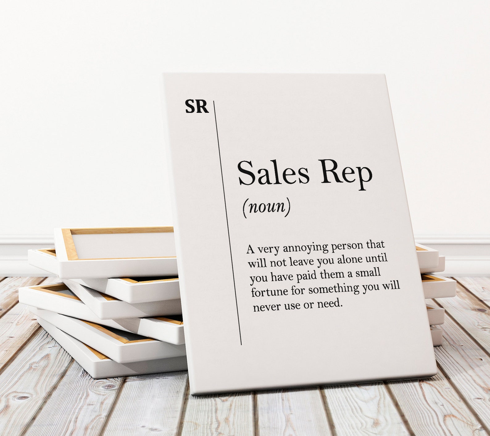 Sales Rep Definition Canvas Print, Sales Representative Poster, Funny ...