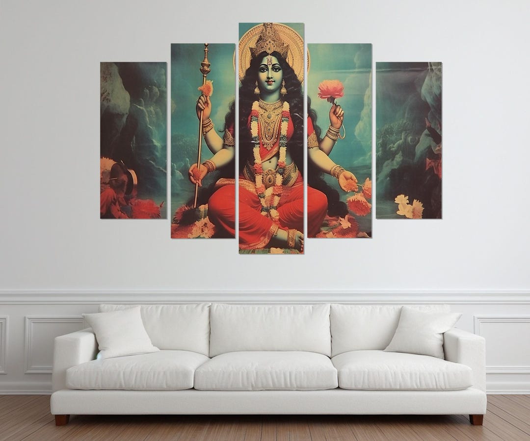Mata Matangi - Indian Goddess Canvas Print, Vintage Indian Hindu God ...