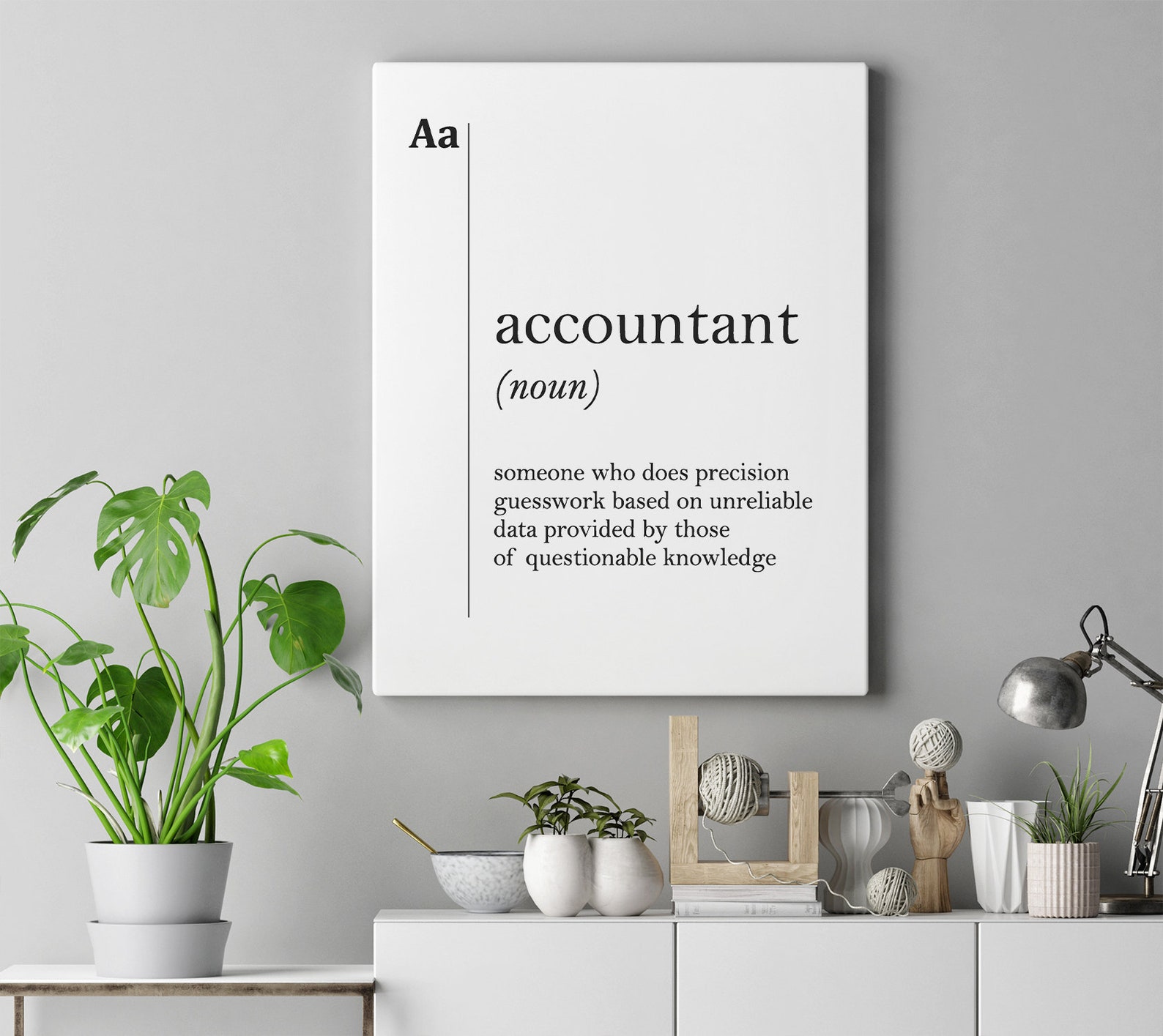 Accountant Canvas Print, Poster Accountant Gift, Accountant Definition ...