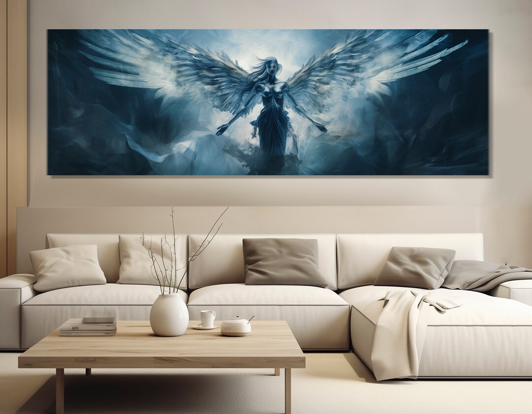 Abstract Angel Canvas Print, Angel Painting, Angels Wall Art, Framed ...
