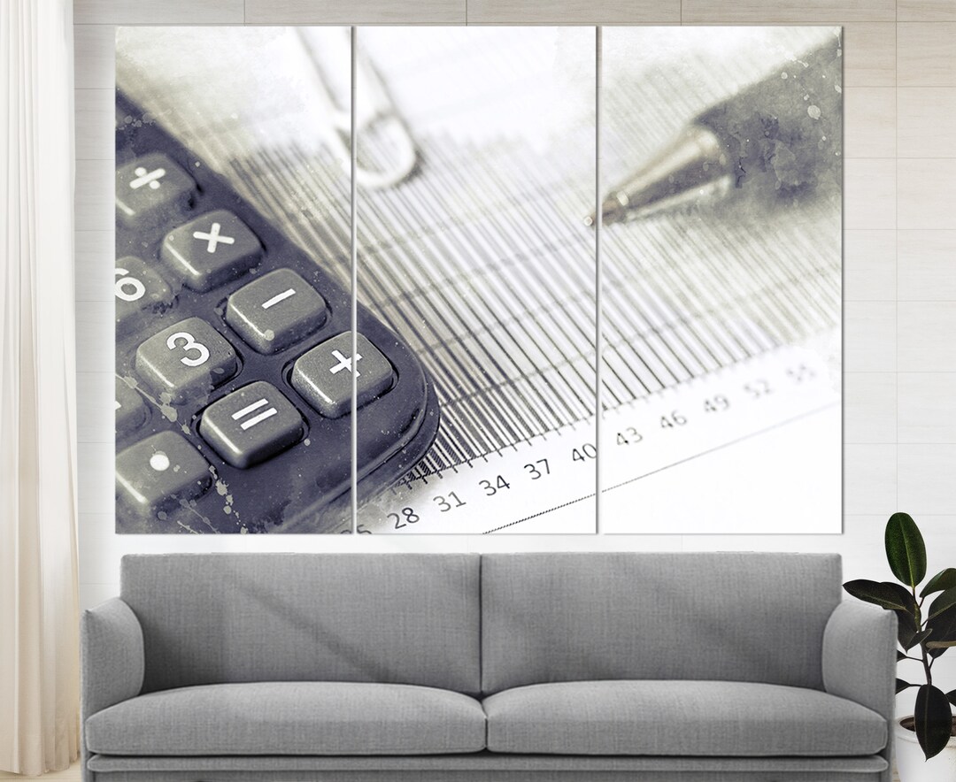 Accountant Office Decor, Accountant Gift, Large Accounting Watercolor ...