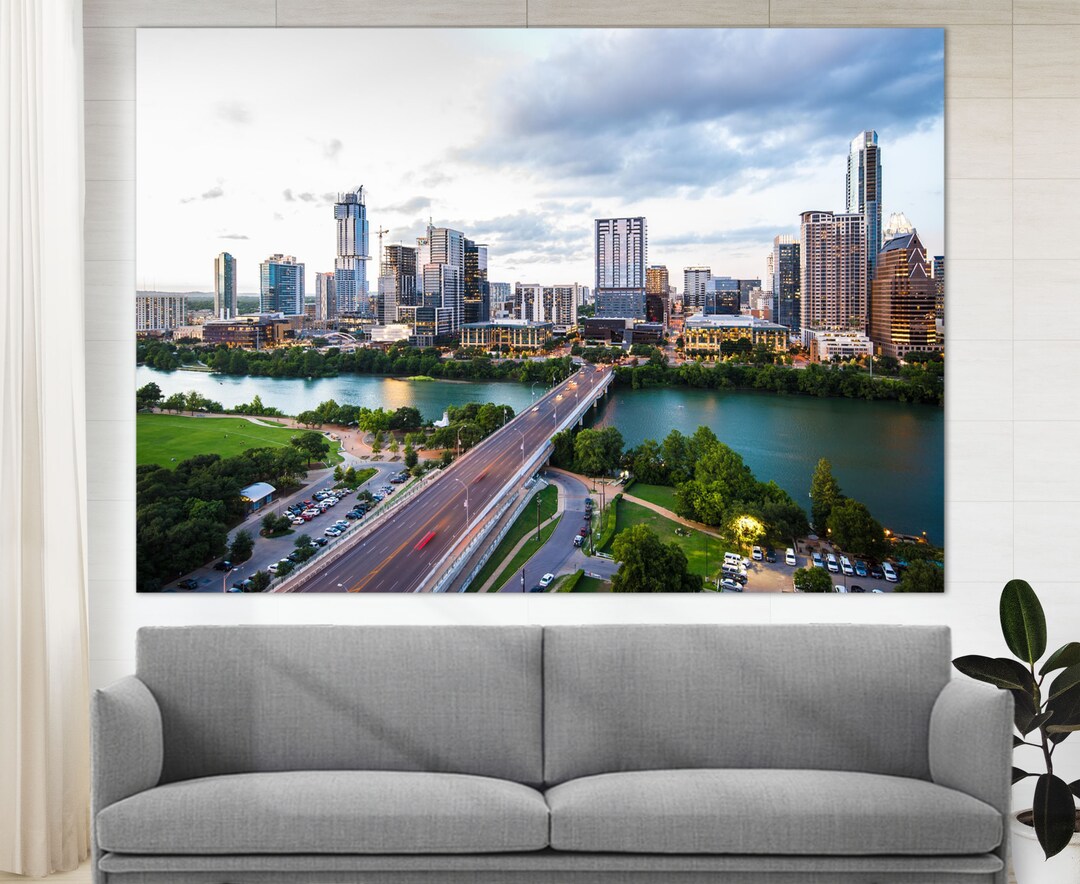 Houston Canvas Print Houston Skyline Houston Wall Art Houston Decor ...