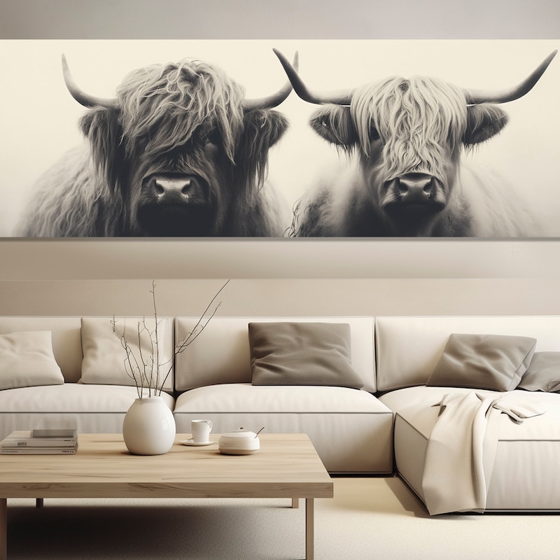 Highland Cow Wall Art - Etsy