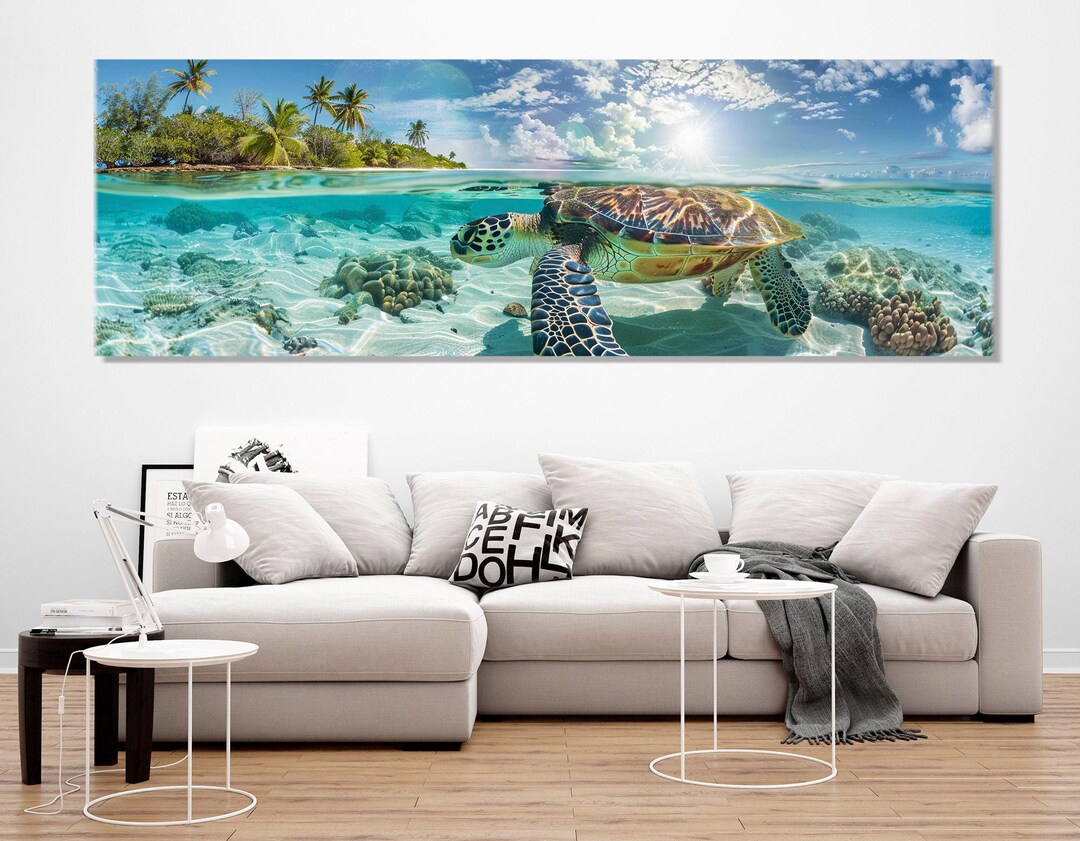 Underwater Life Wall Art, Sea Turtle Canvas Print, Turtles Wall Art ...