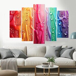 Abstract LGBT Wall Art, LGBT Canvas Print, Rainbow Wall Art, LGBT Wall ...