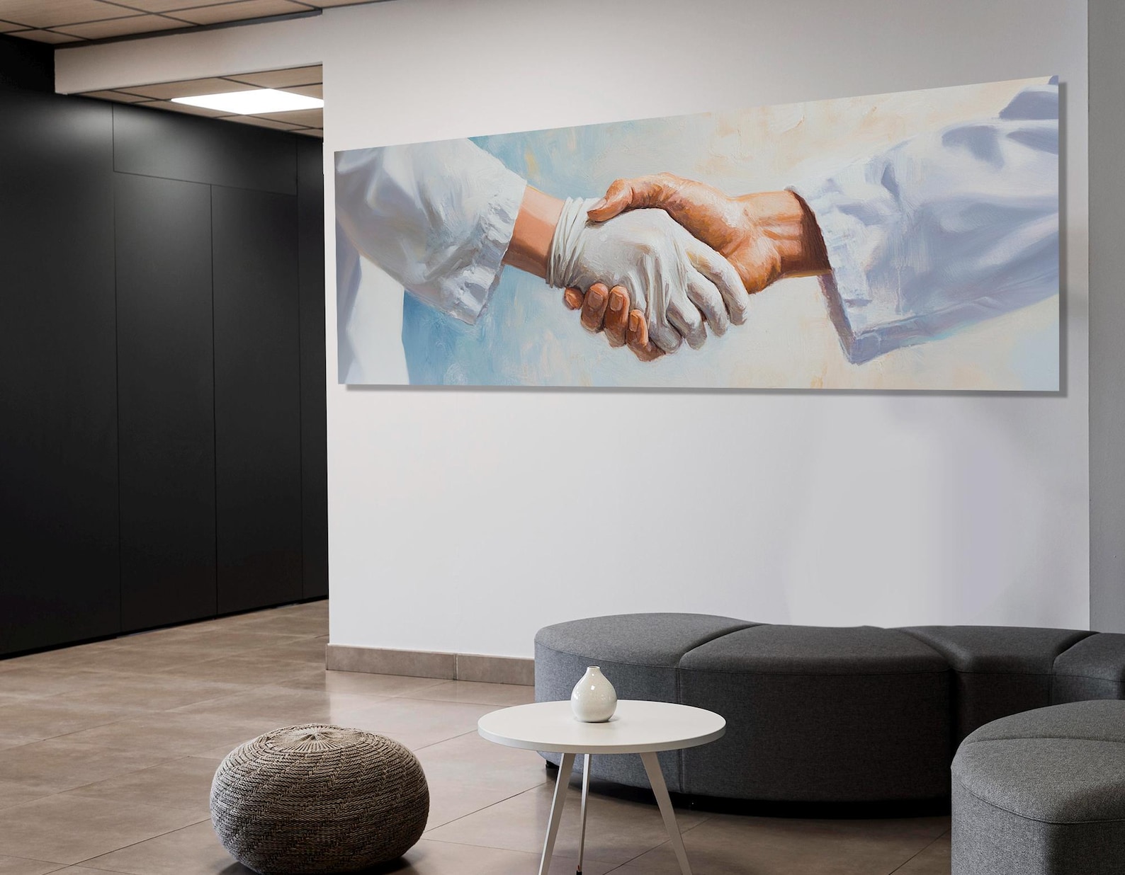 Doctors Handshake Painting Canvas Print, Hospital Wall Decor, Doctor ...