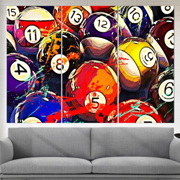 Billiards Wall Art - Etsy