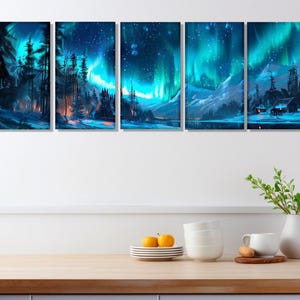 Northern Lights Wall Art, Aurora Borealis Canvas Print, Northern Lights ...