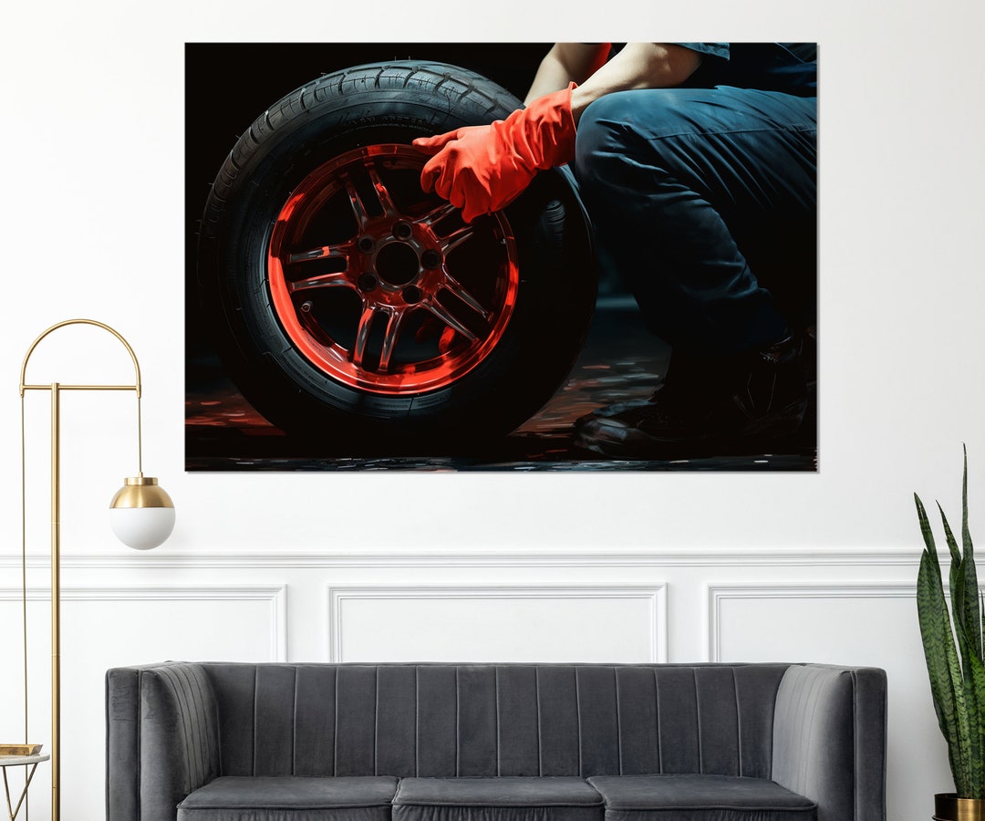Tire Service Wall Decor, Tire Fitter Gift, Workshop Wall Decor, Tire ...