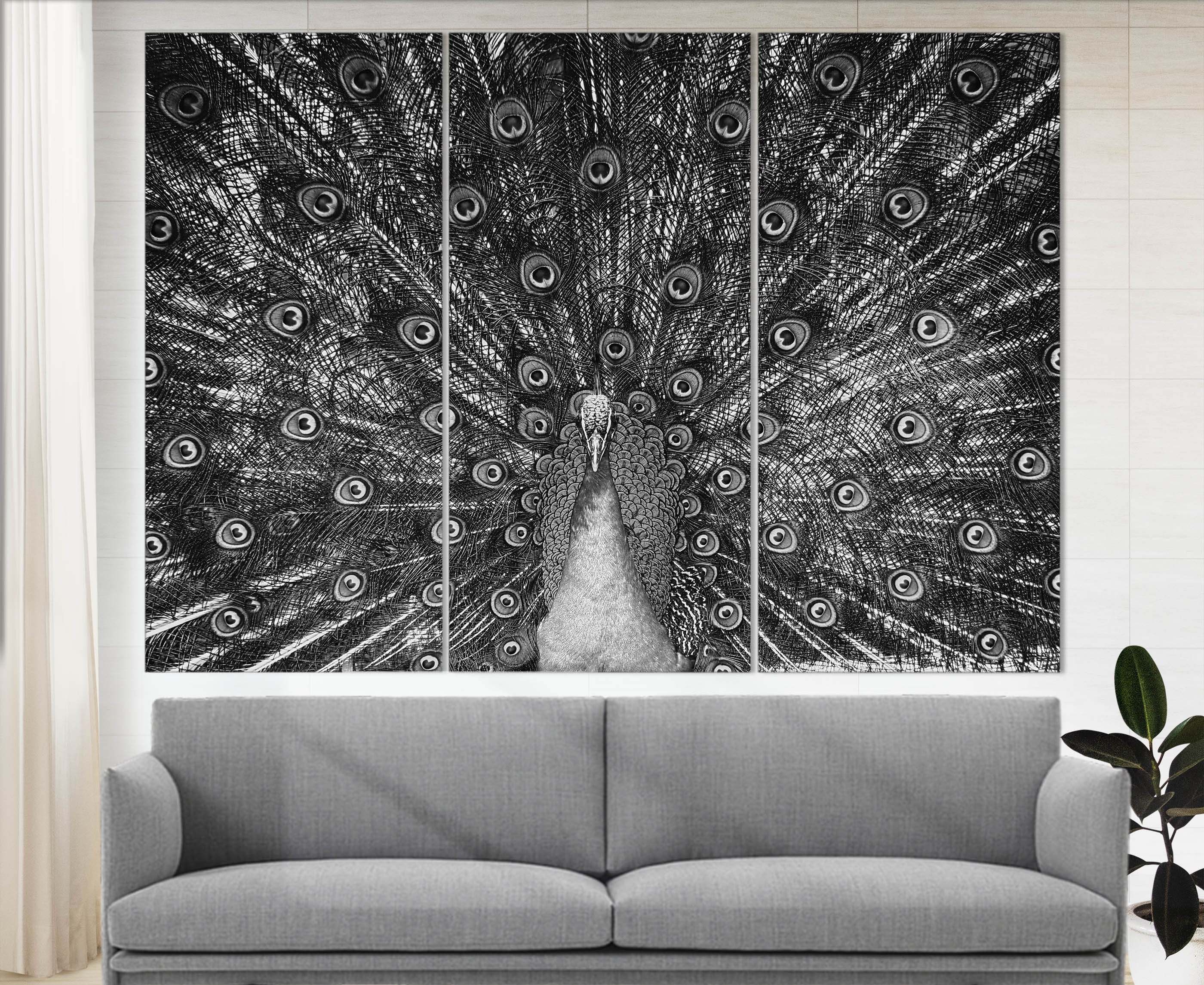 Peacock Canvas Print Peacock Print Abstract Canvas Art | Etsy