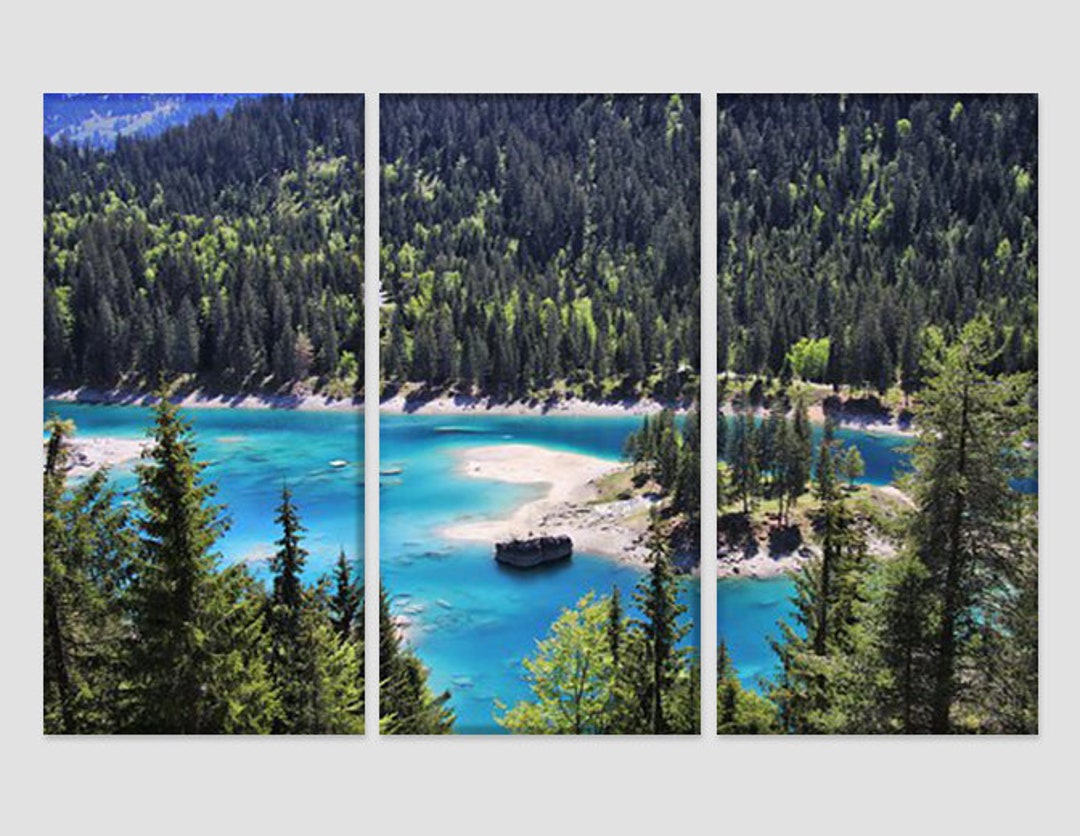 Alpine Lake Canvas Art Alps Canvas Print Alpine Forest Print - Etsy