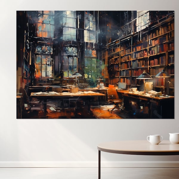 Library Wall Art - Etsy