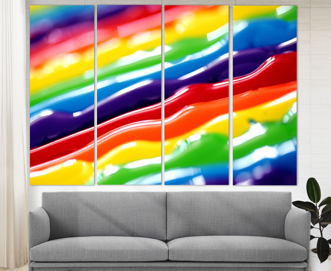 Abstract LGBT Wall Art LGBT Canvas Print Rainbow Wall Art - Etsy