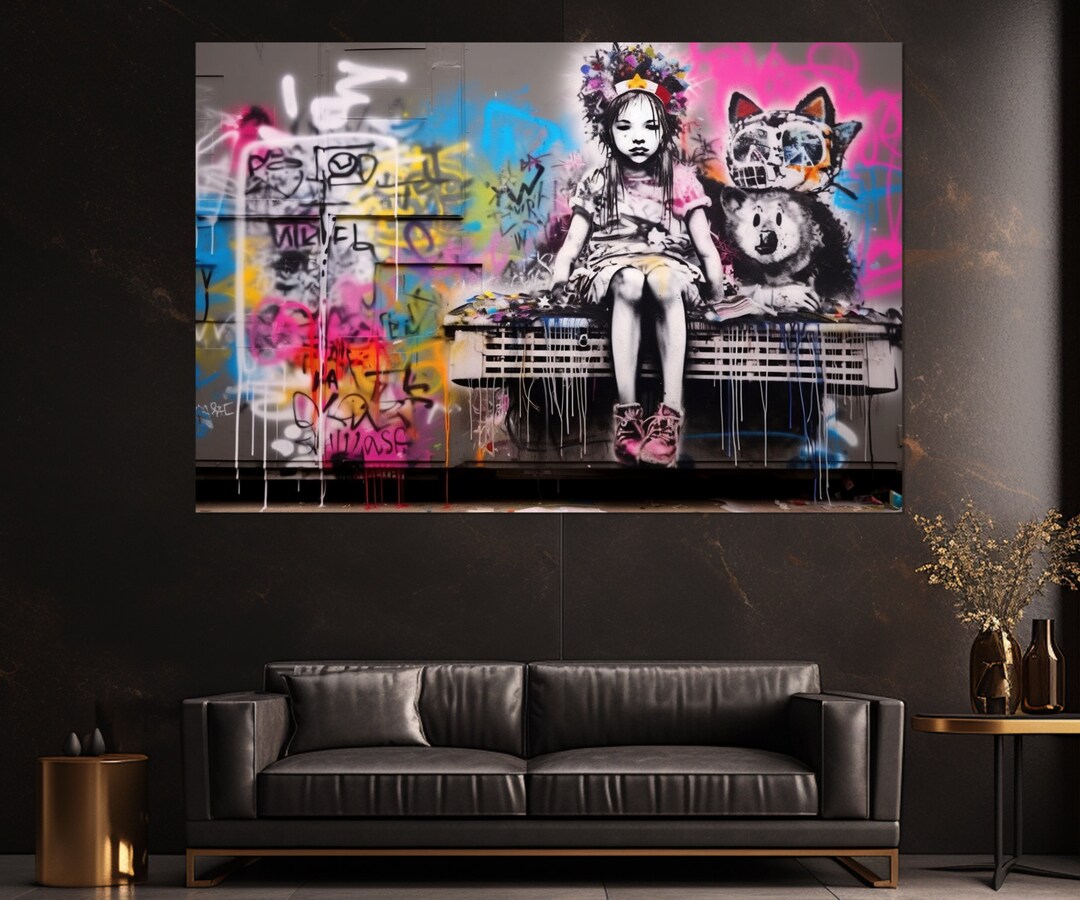 Abstract Graffiti Canvas Print, Graffiti Painting, Abstract Canvas Art ...