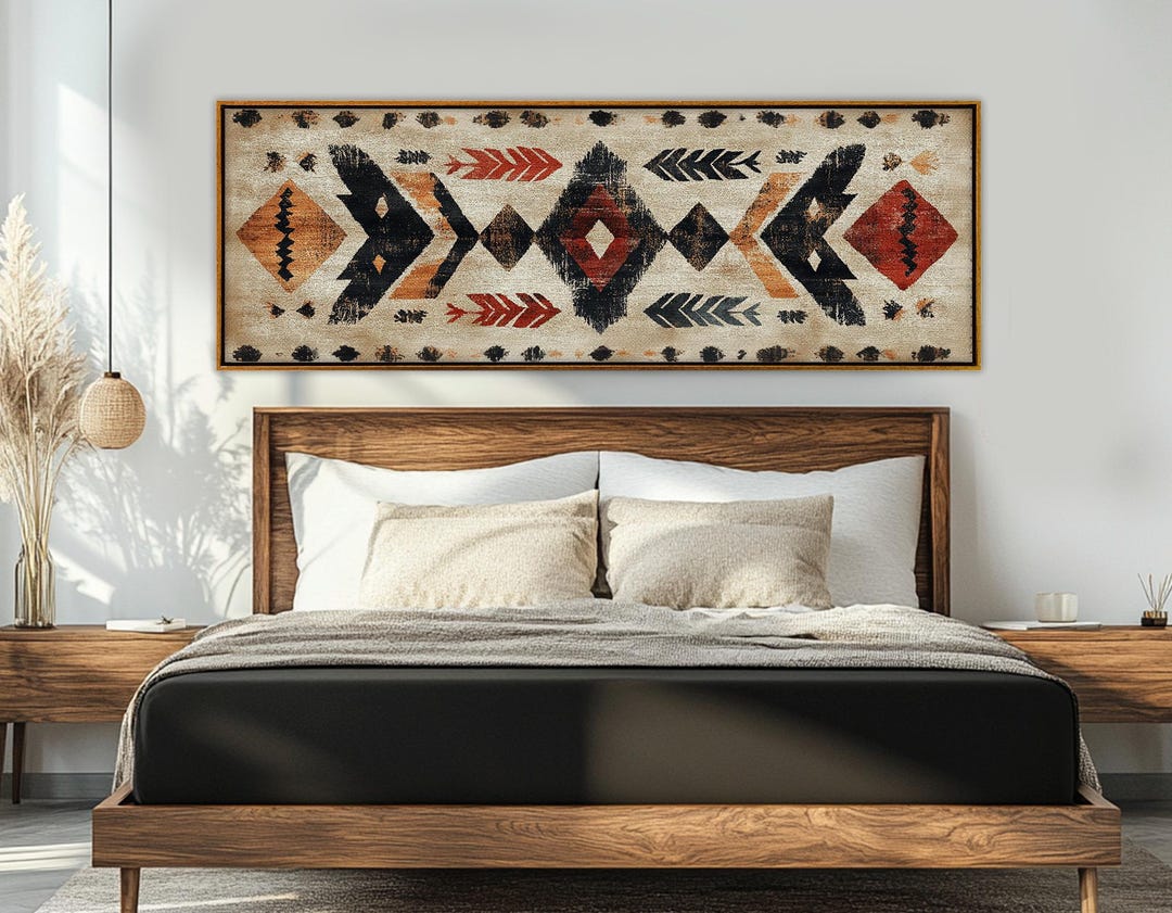 Native American Rug Canvas Print, First Nations Bedroom Decor, First ...