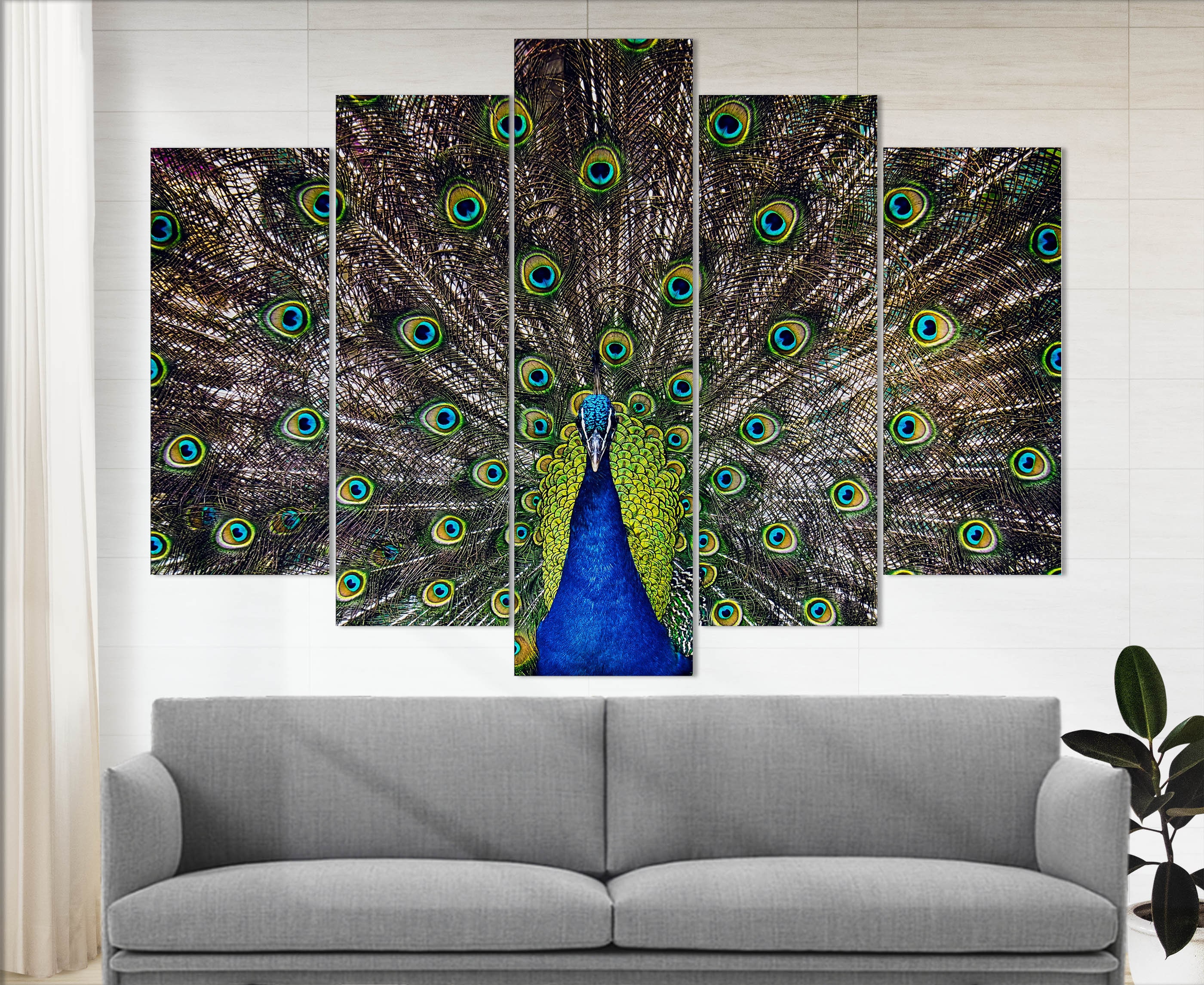 Peacock Canvas Print Peacock Print Abstract Canvas Art | Etsy