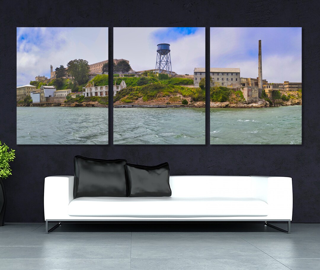 Large Alcatraz Island Canvas Print, Alcatraz Panorama, Alcatraz Wall ...