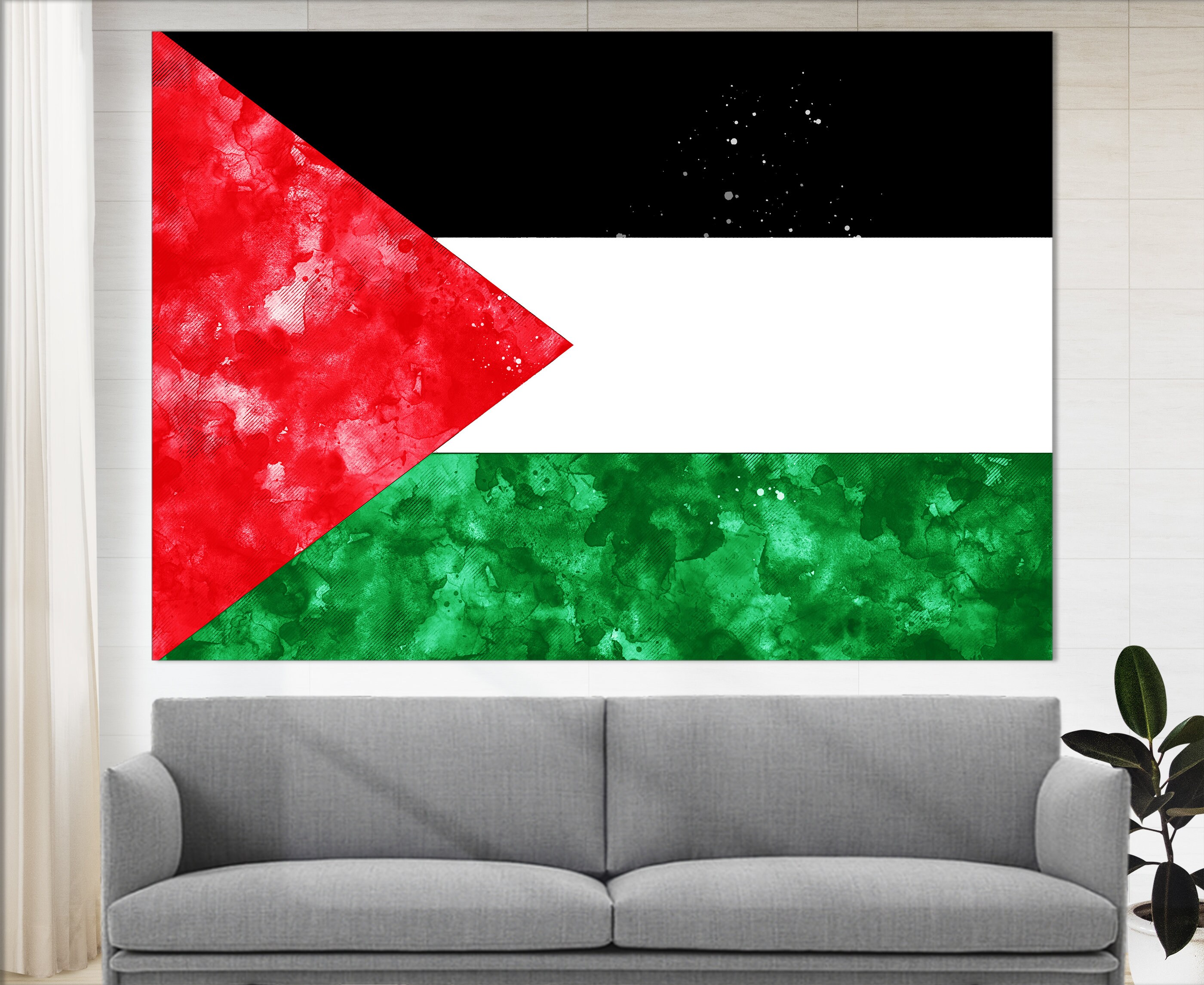 Palestine Flag Canvas Print Palestine Wall Art Flag of - Etsy