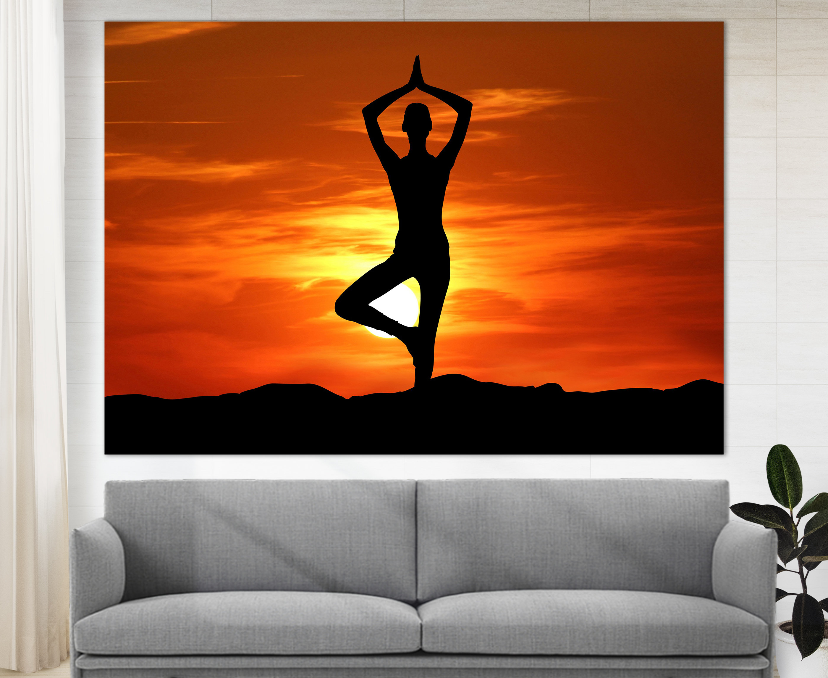 Yoga Painting Sunset
