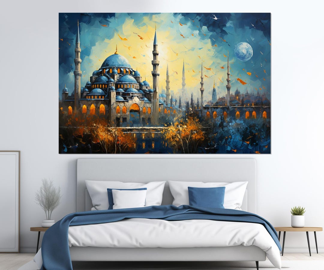 Abstract Blue Mosque (sultanahmet Camii) in Istanbul, Turkey Canvas ...