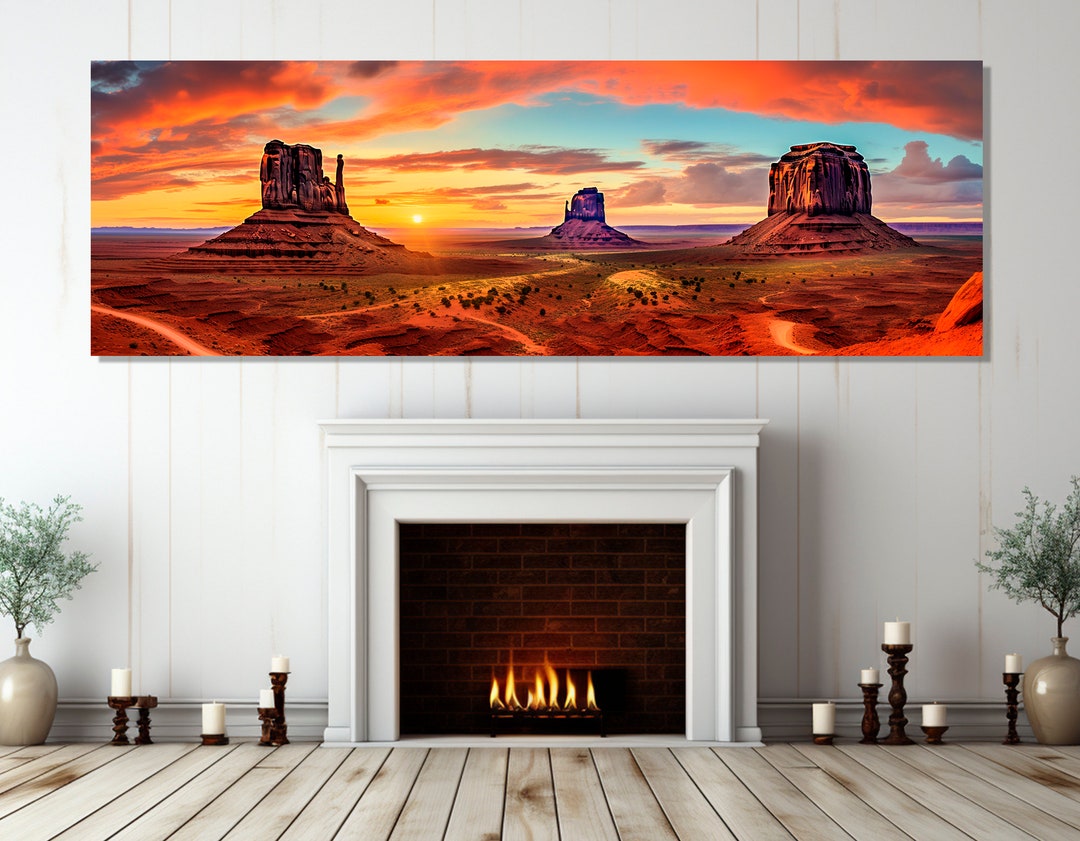 Red Rocks in Monument Valley Canvas Print, Large Arizona Wall Art, Red ...