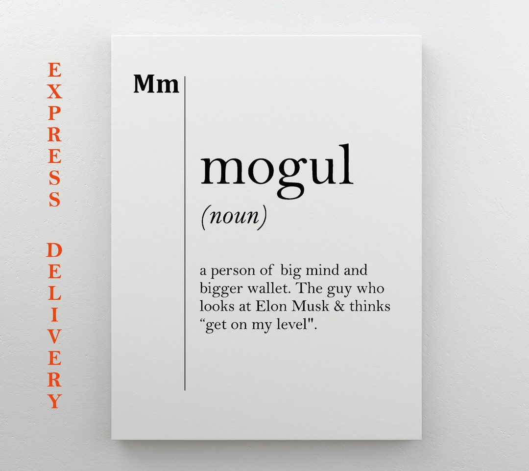 Mogul Definition Canvas Print, Businessman Gift, Mogul Gift ...