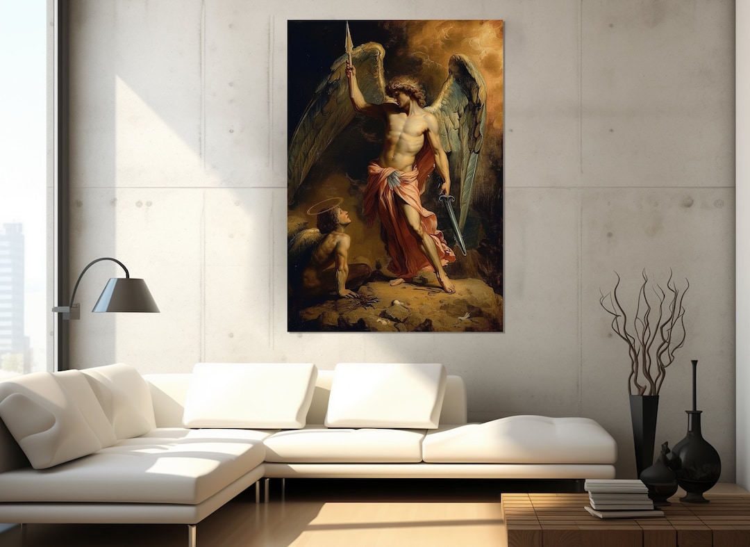 St. Michael the Archangel Canvas Print, Roman Catholic Wall Art, St ...