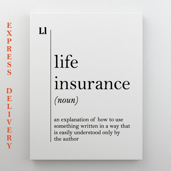 Insurance Wall Art - Etsy