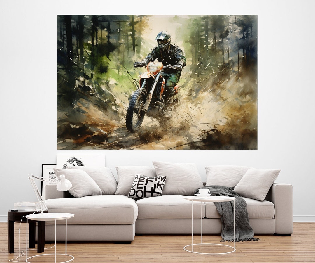 Motocross Wall Art, Motocross Canvas Print, Dirt Bike Wall Art ...