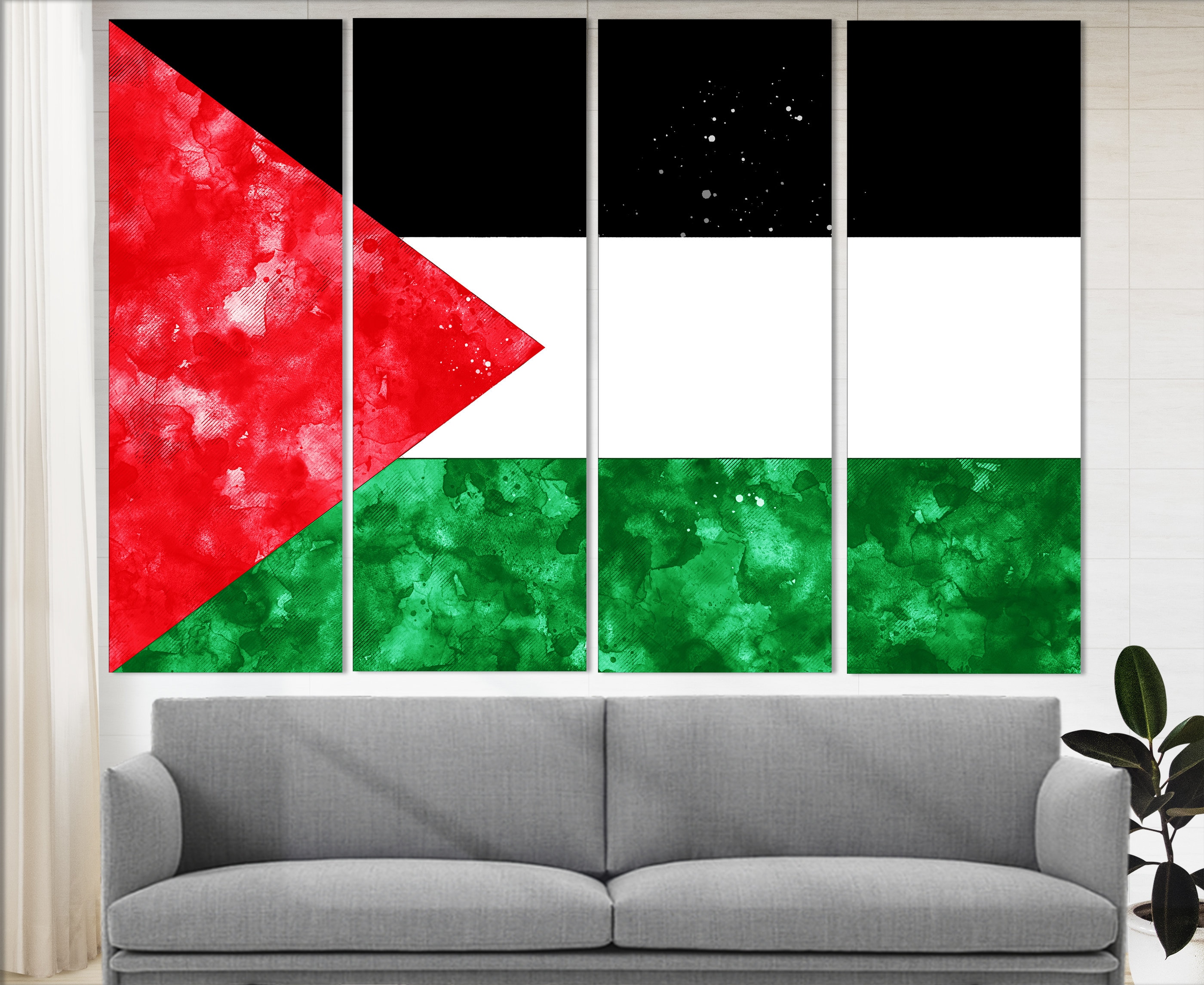 Palestine Flag Canvas Print Palestine Wall Art Flag of - Etsy