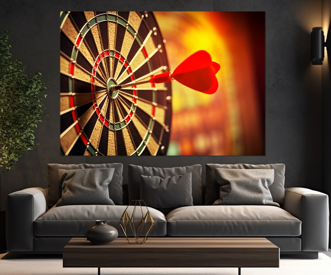 Darts Canvas Print, Darts Player Gift, Darts Wall Art, Business Canvas ...