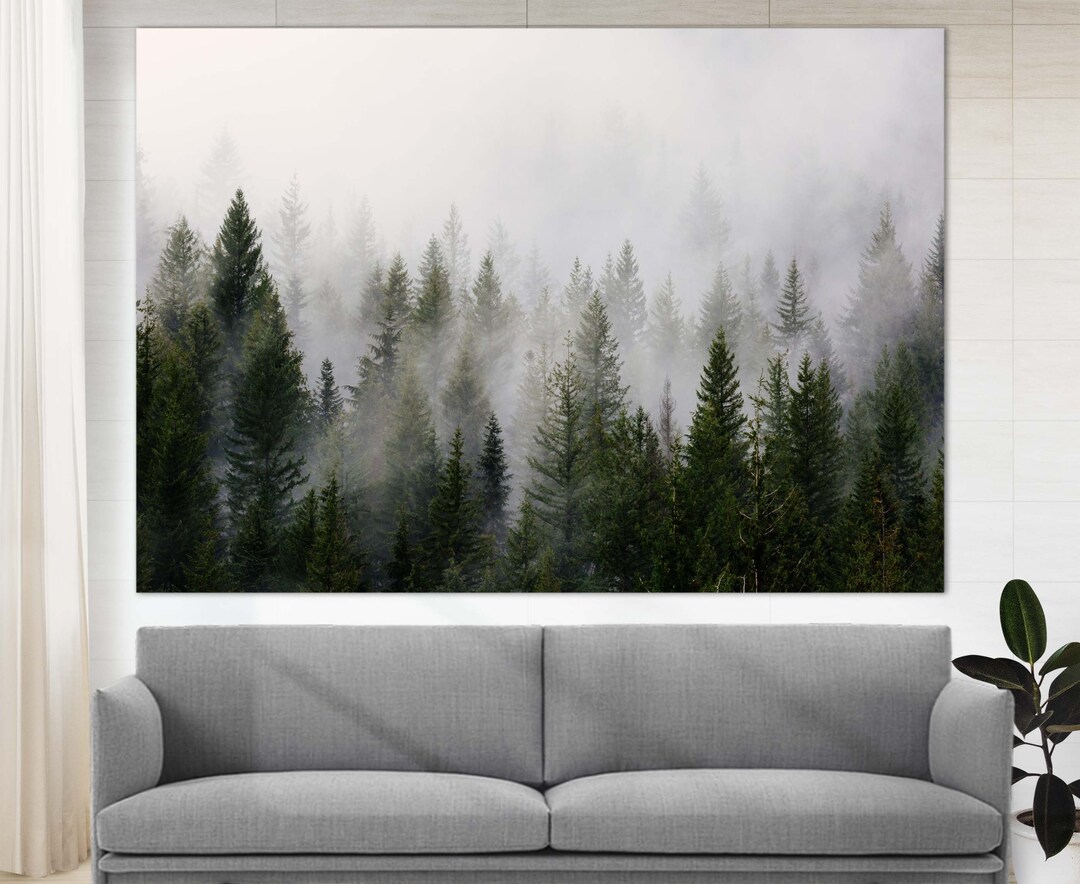 Forest Canvas Print, Forest Wall Art, Nature Landscape Office Decor ...