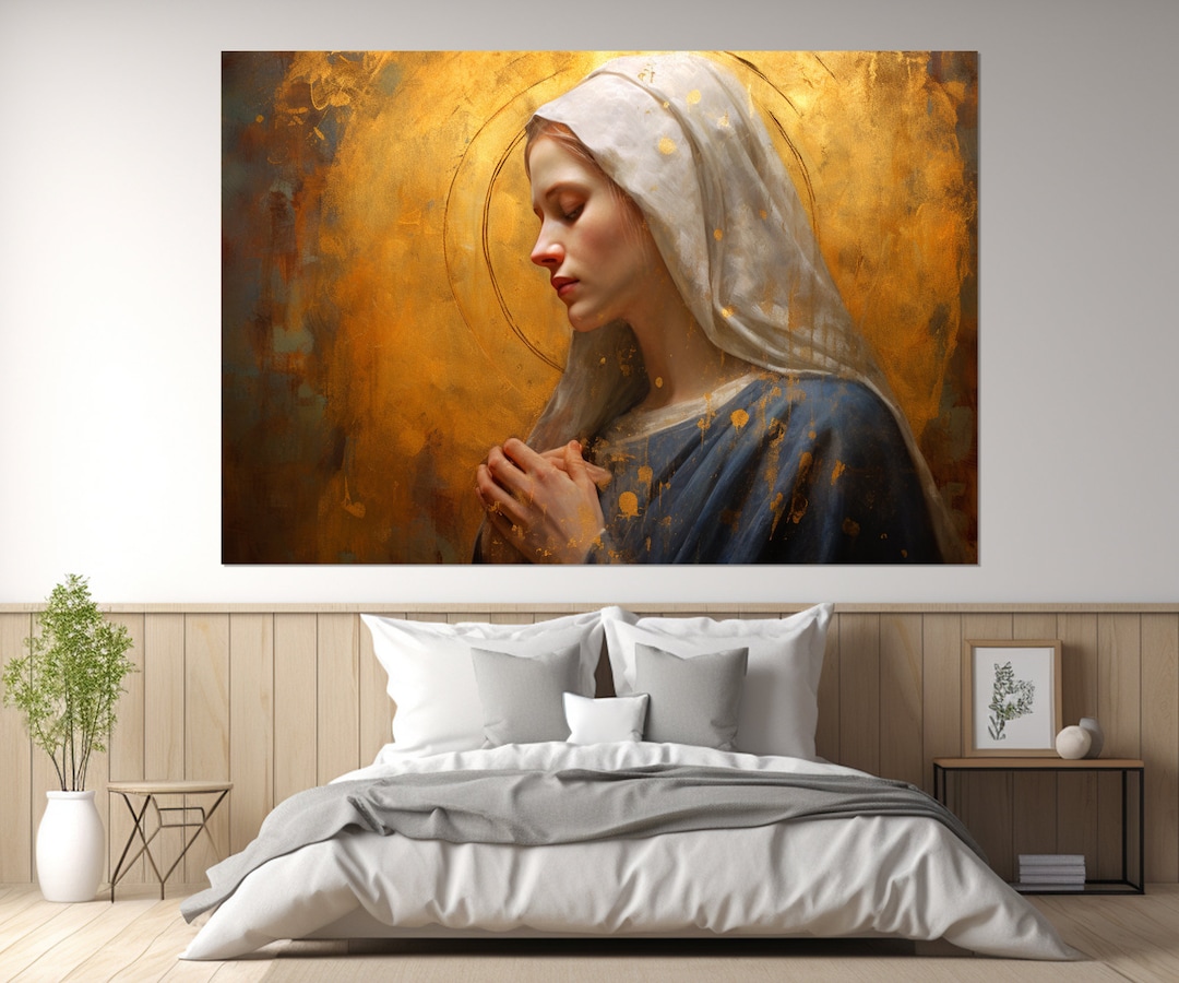 Mary the Blessed Virgin Canvas Print, Religious Wall Art, the Virgin ...