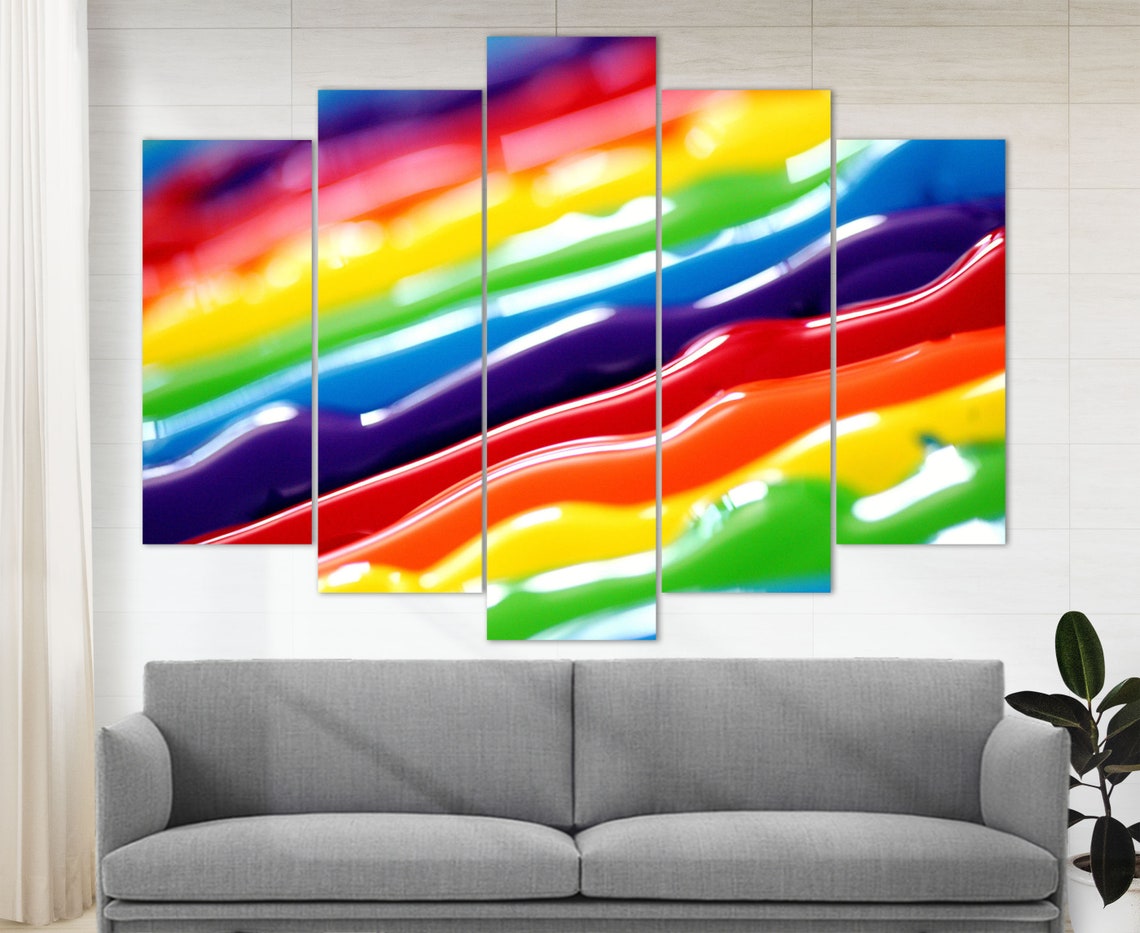 Abstract LGBT Wall Art LGBT Canvas Print Rainbow Wall Art - Etsy