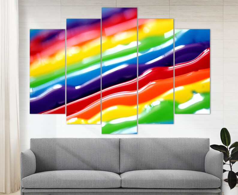 Abstract LGBT Wall Art LGBT Canvas Print Rainbow Wall Art | Etsy