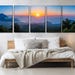 Scenic Sunset Over Sea Canvas Print, Stunning Sunset Painting, Nature ...