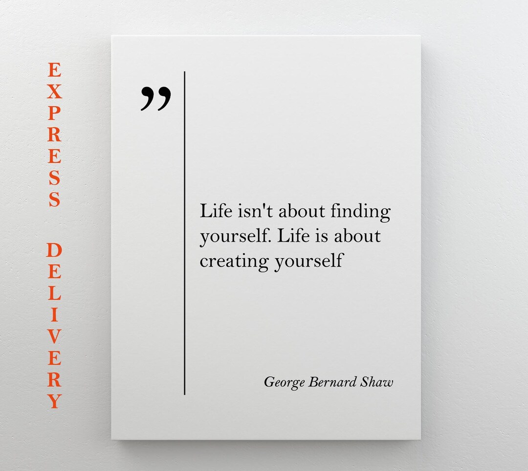 George Bernard Shaw Quote Canvas Print Graduation Gift Bernard Shaw ...