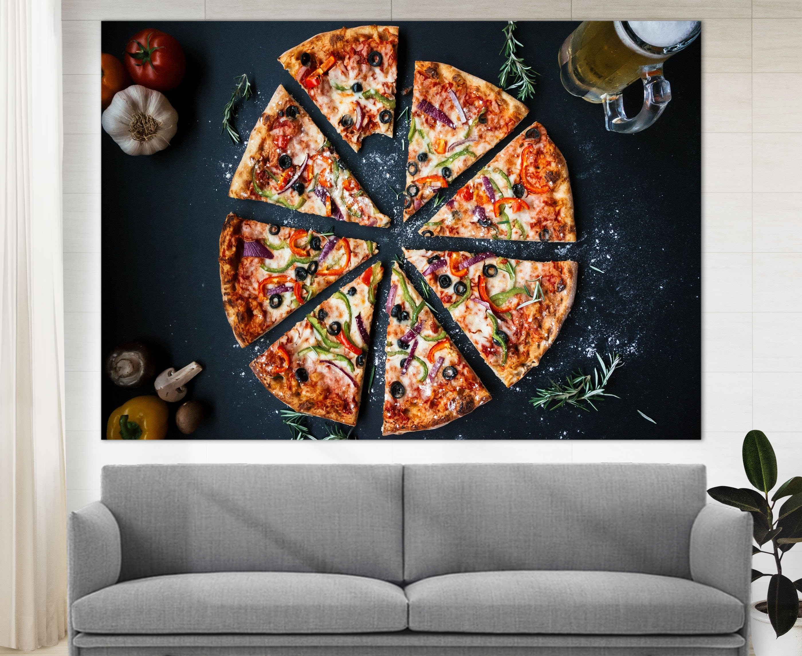Pizza Canvas Art Pizza Print Pizza Wall Art Kitchen Wall - Etsy