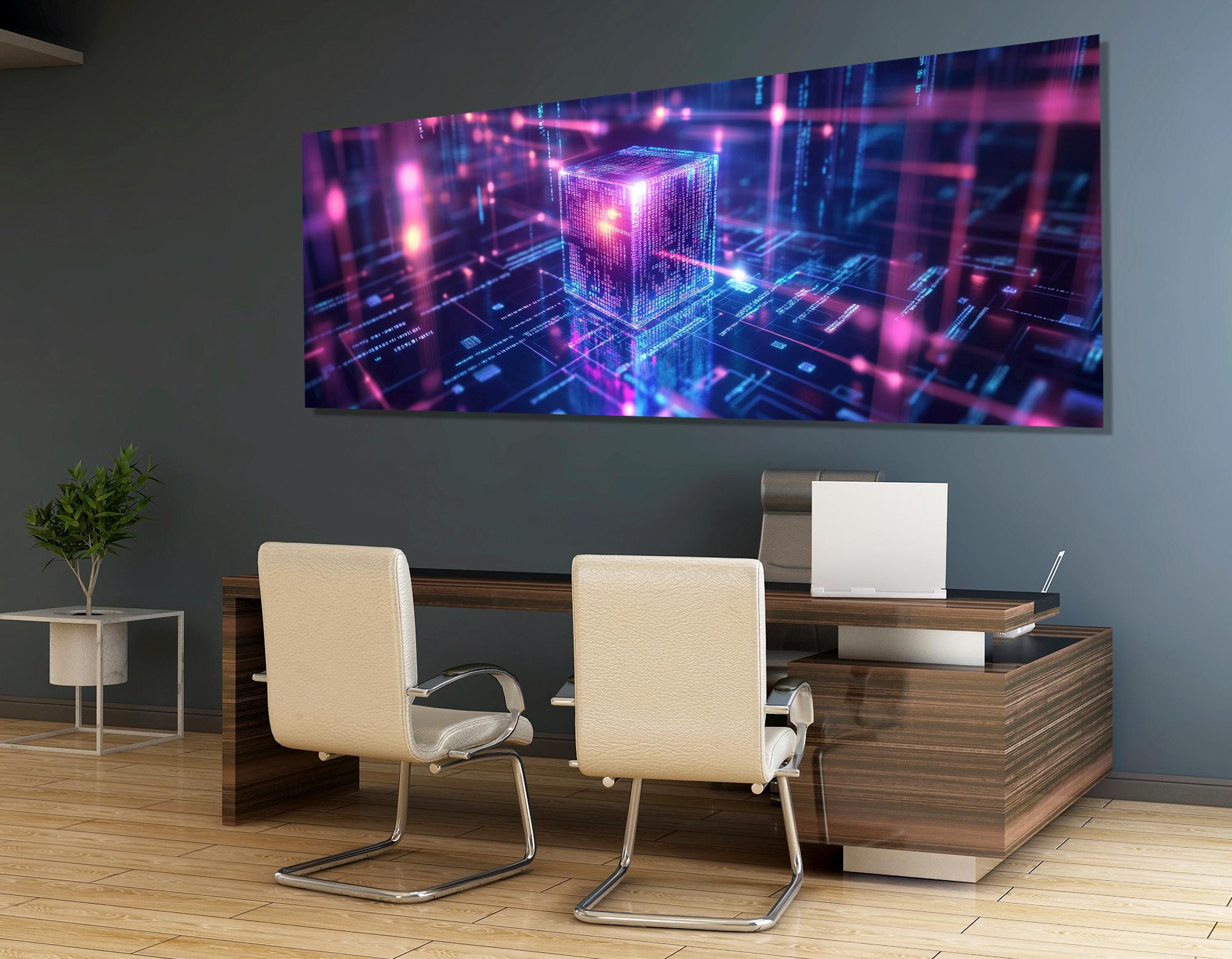 Technology Wall Art, Artificial Intelligence, Abstract AI Canvas Print ...