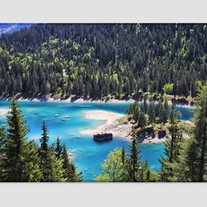 Alpine Lake Canvas Art Alps Canvas Print Alpine Forest Print - Etsy