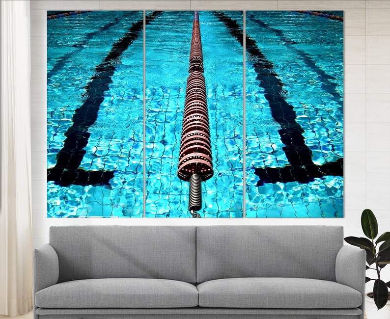 Swimming Pool Underwater Canvas Art Swimming Wall Art - Etsy
