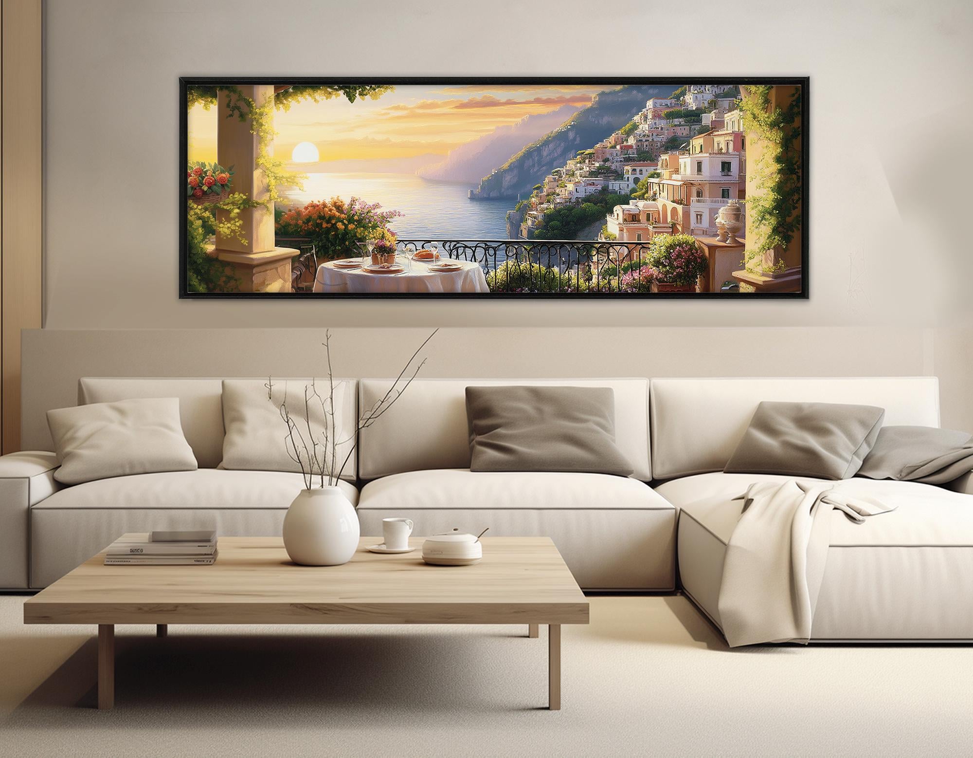 Scenic Amalfi Coast Canvas Print, Beautiful Italy Landscape, Italian ...