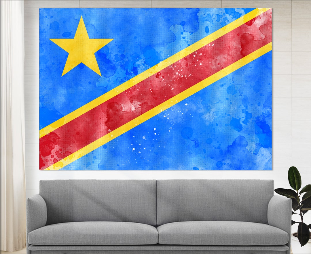 Democratic Republic of the Congo Flag Canvas Print, Democratic Republic ...