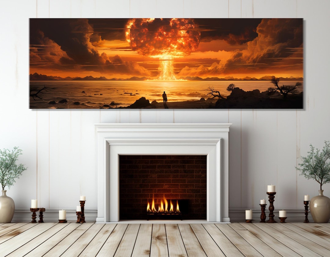 Nuclear Bomb Exposure Canvas Print, End of the World Painting ...