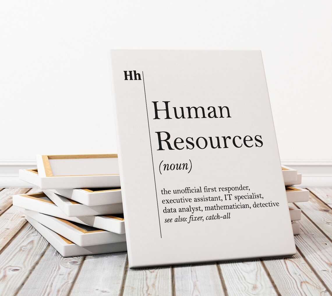 HR Office Decor Human Resources Gift Hr Canvas Art Hr | Etsy