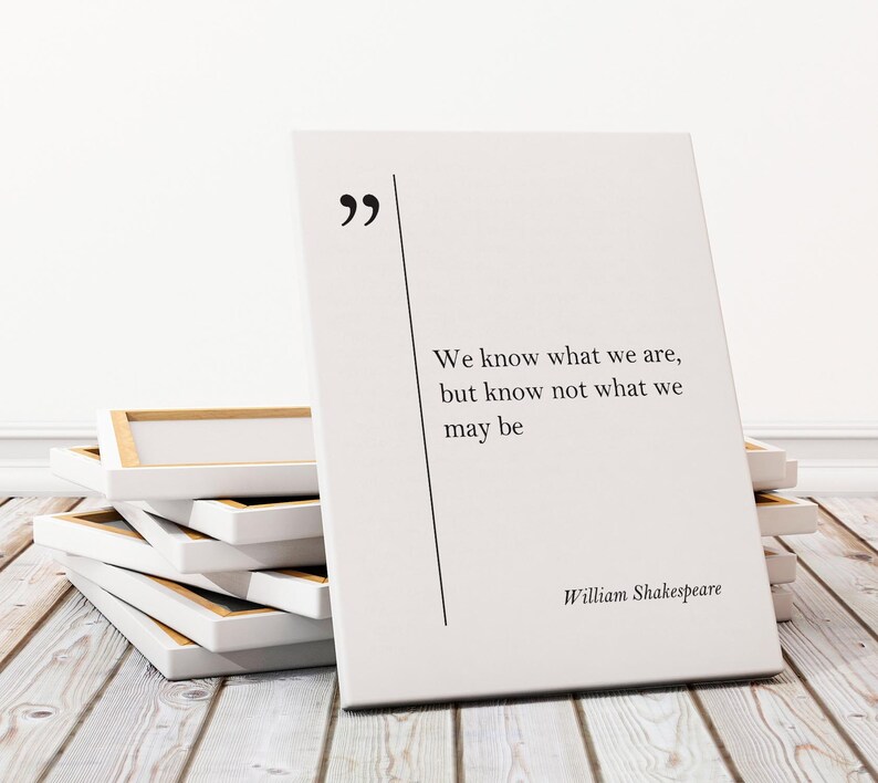 William Shakespeare Quote Canvas Print Shakespeare Wall Art - Etsy