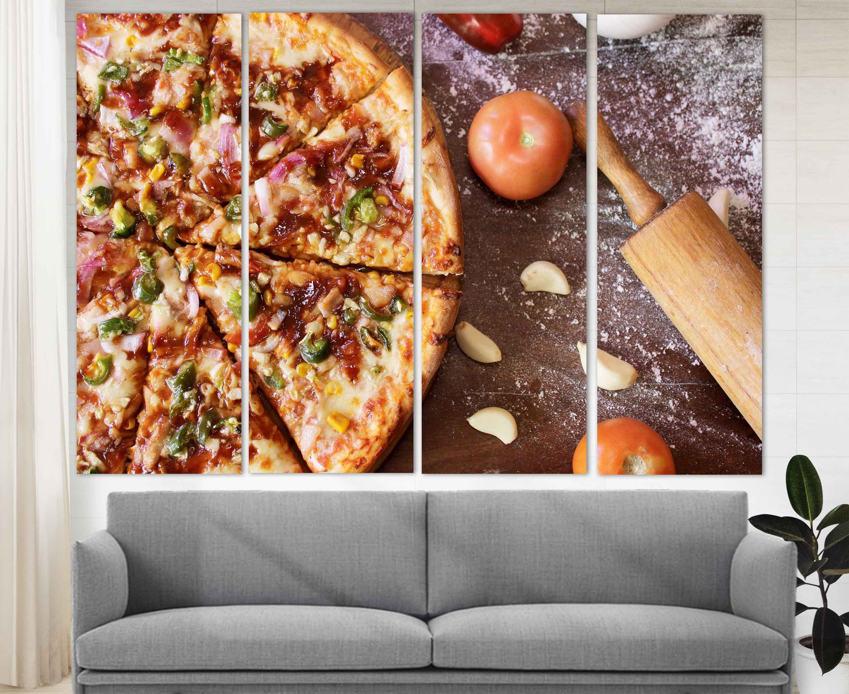 Pizza Wall Art Chef Gift Pizza Canvas Print Pizzeria Wall | Etsy