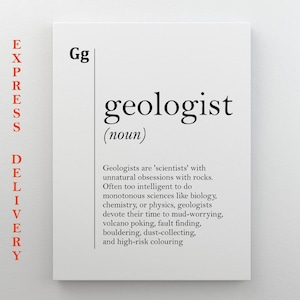 Geologist Canvas Art Definition Print Gift for Geologist Geology ...