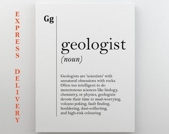 TRANSPARENT Geologist Definition Print Gift for Geologist Geology ...