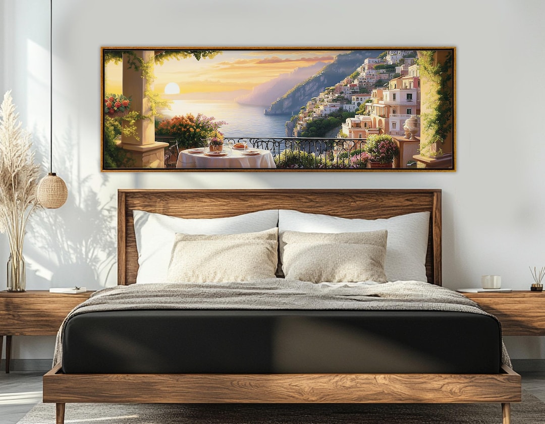 Scenic Amalfi Coast Canvas Print, Beautiful Italy Landscape, Italian ...